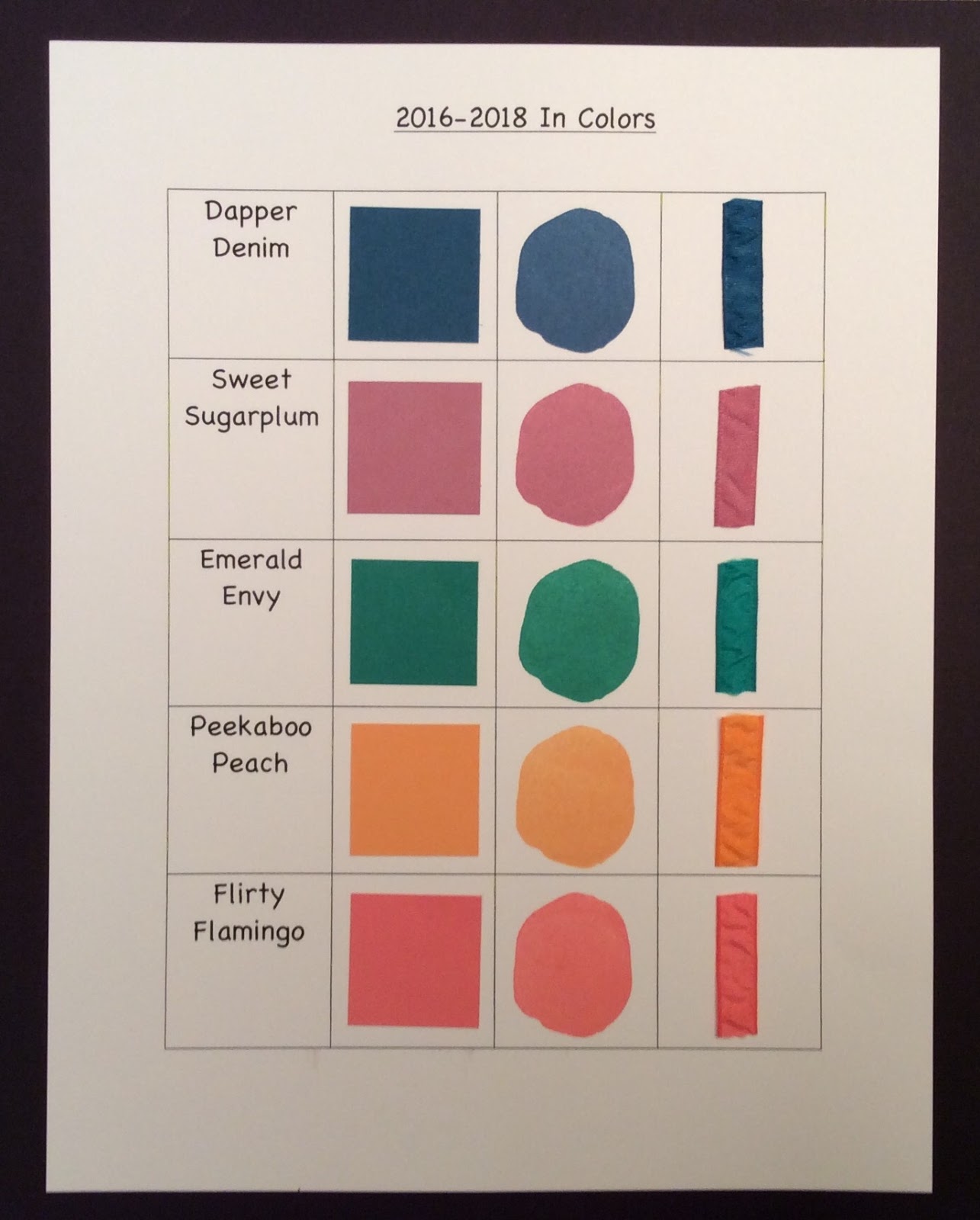 Stamping with Patrice: 2016-2018 In Color Sneak Peek