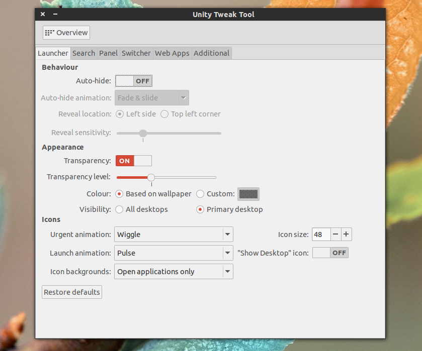 Unity Tweak Tool Available In The Ubuntu Repositories ~ Web Upd8