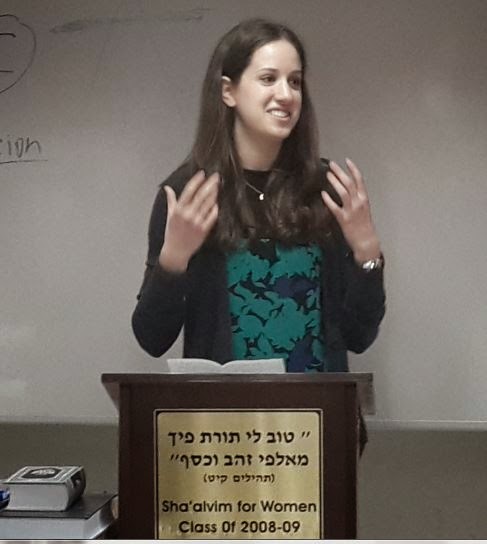Sha'alvim for Women: Stephanie Bergman (SFW '13) Speaks at SFW
