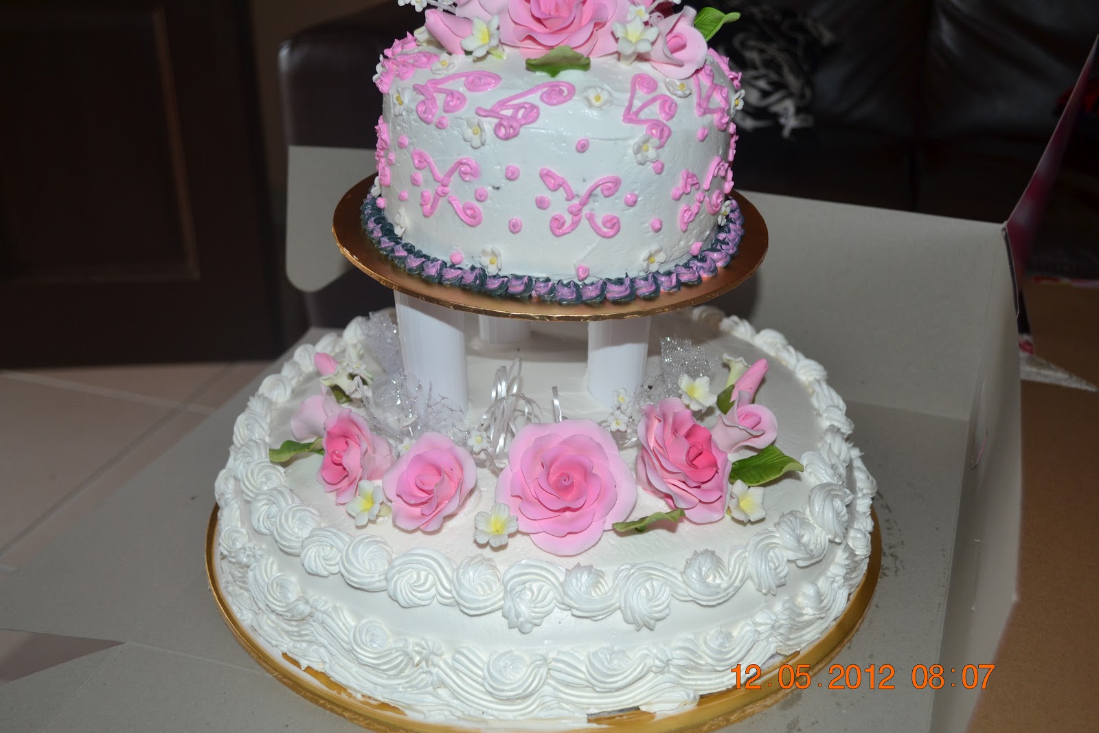 ZeeMa BakErY: KEK PERKAHWINAN TEMA PINK