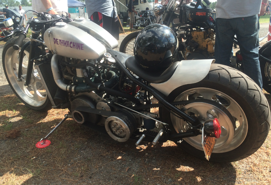 Diesel Motorcycle, Being Started and Built Around A Kubota Engine And ...