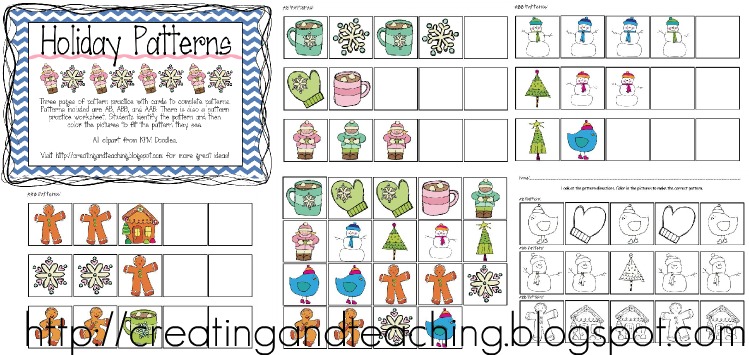 Holiday Patterns- FREEBIE! | creating & teaching
