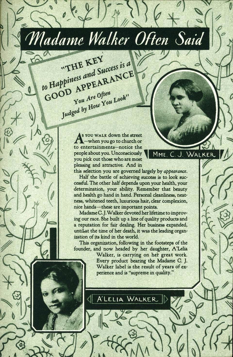 The Civil War of the United States: Sarah Breedlove, Madam C.J. Walker ...