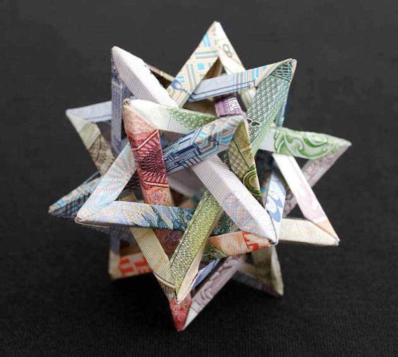 A Creative Art of Money in Amazing Geometric Shapes...