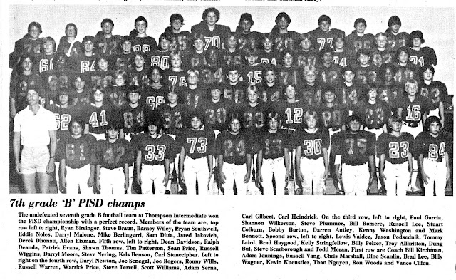 South Belt Houston Digital History Archive: Nov. 25, 1981 Football Team ...