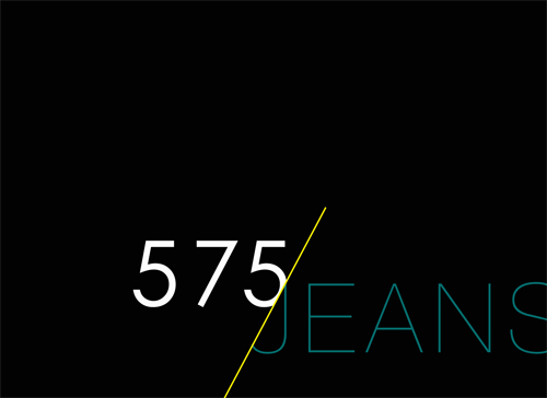 GARETH ADAMSON: 575 Denim/Jeans Logotype