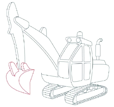 Cartoon Pictures: How to Draw Excavators in 11 Steps