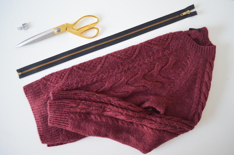 DIY BOOHOO INSPIRED ZIP BACK SWEATER | Mystylediaryy