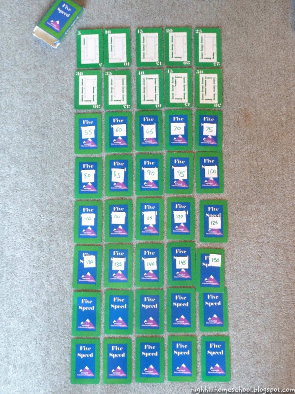 Highhill Homeschool: Speed! - Patterns in the Cards - 7's, 8's and 9's ...