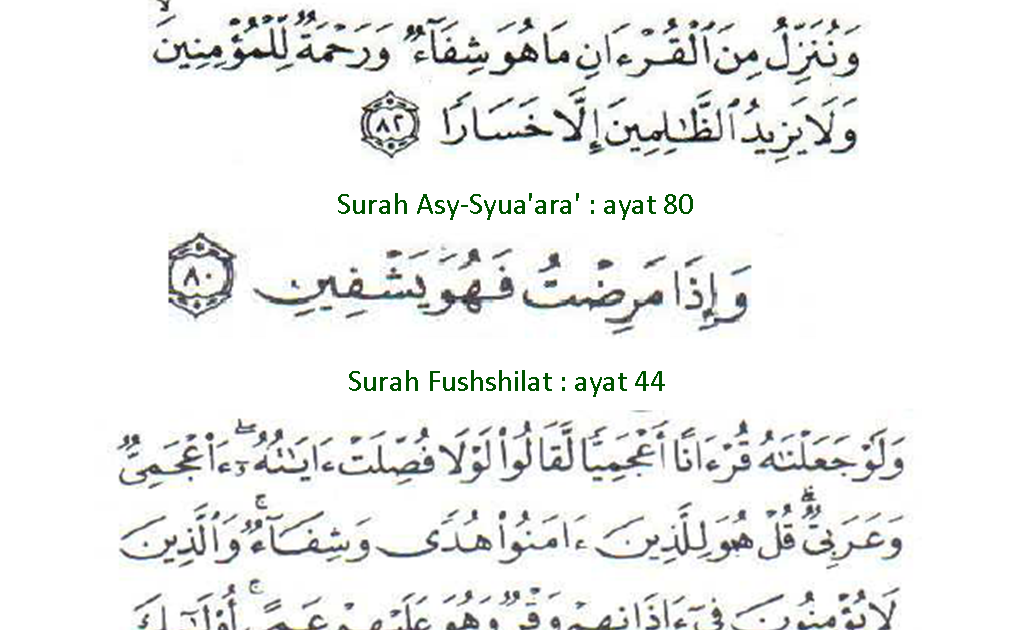 Jez Sharing: Ayat-ayat Syifa'