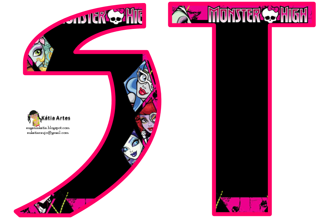 Alfabeto con caras de las Monster High. - Oh my Alfabetos!