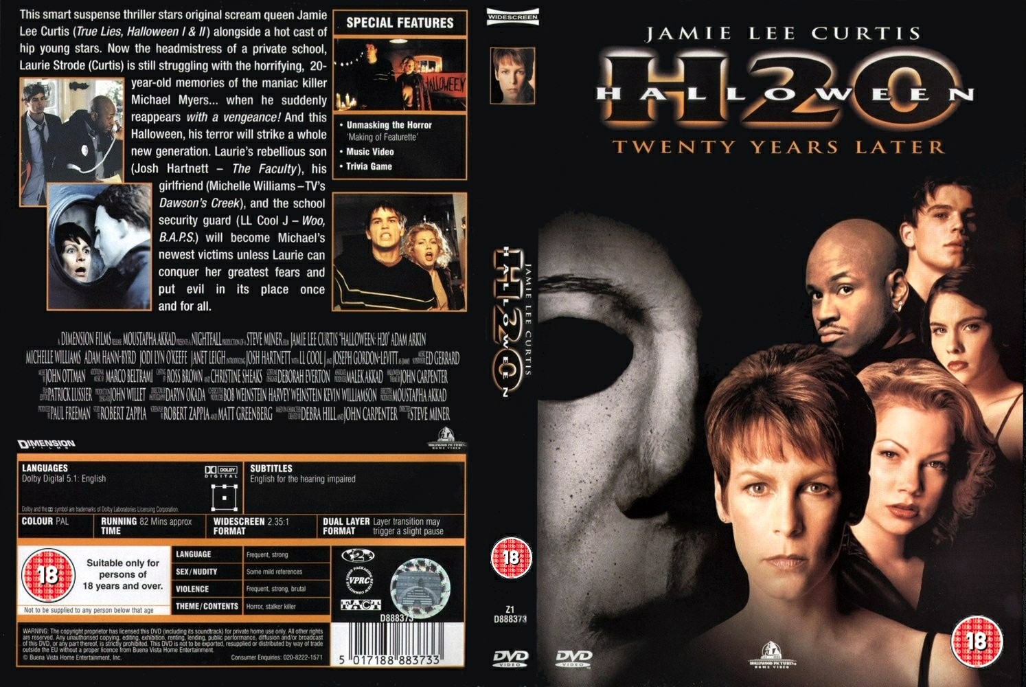 The Horrors of Halloween: HALLOWEEN H20: 20 YEARS LATER (1998) Ads, VHS ...