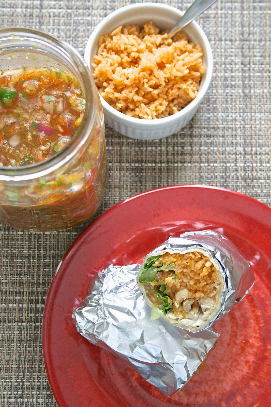 Oregon Transplant: Chicken Burritos with Spanish Rice & Fresh Salsa