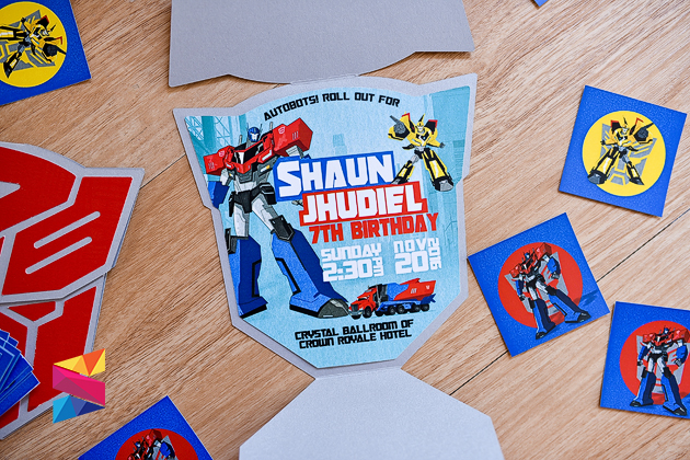 Transformers Themed 7th Birthday Invitation - Stunro CreativeWorks