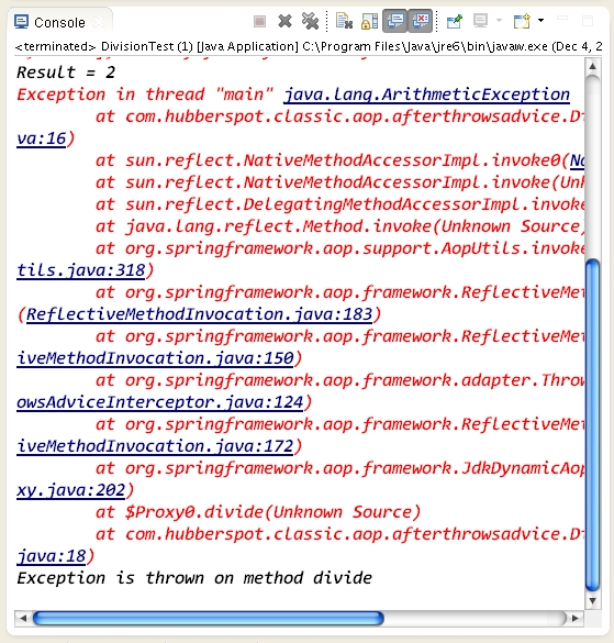 How to implement After Throwing Advice using Classic Spring Proxy-Based AOP in Java ?. | Learn ...