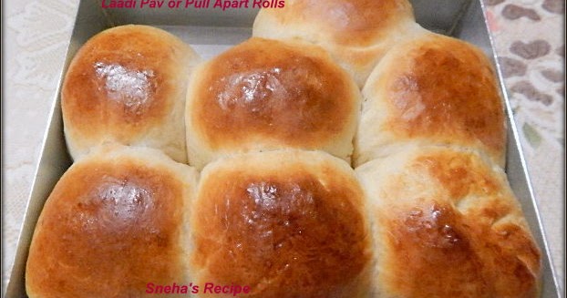 Laadi Pav or Pull Apart Rolls #BreadBakers - Sneha's Recipe