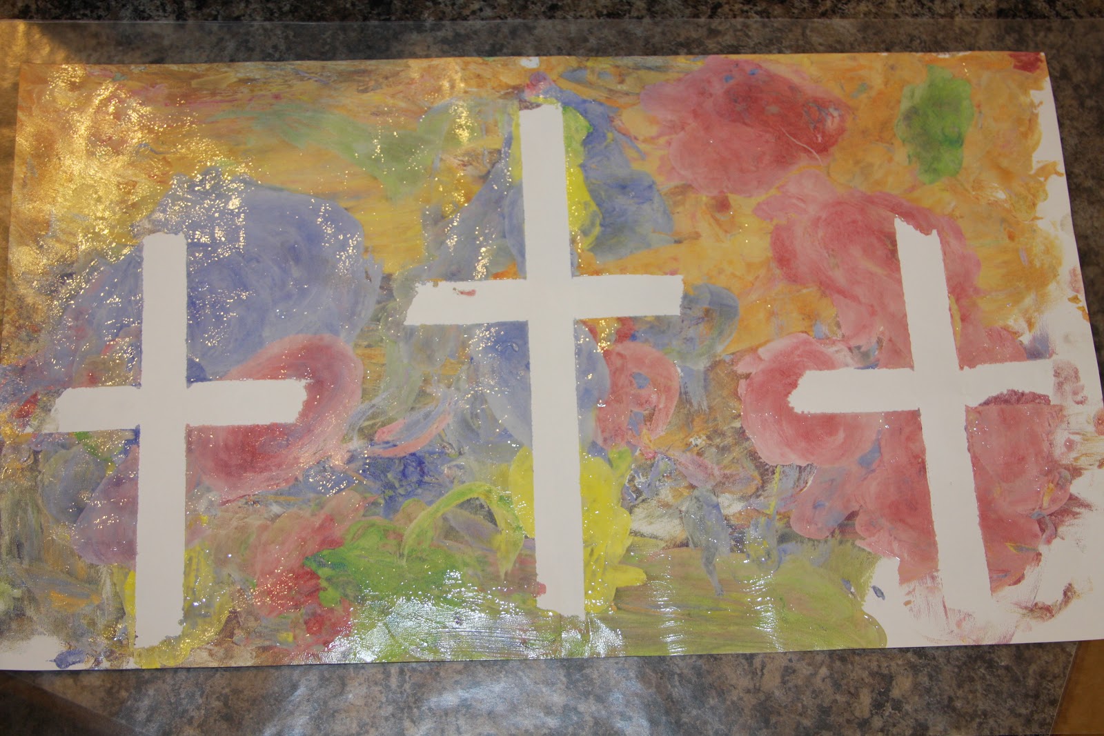 A Learning Journey: C is for Colorful Cross Easter Art