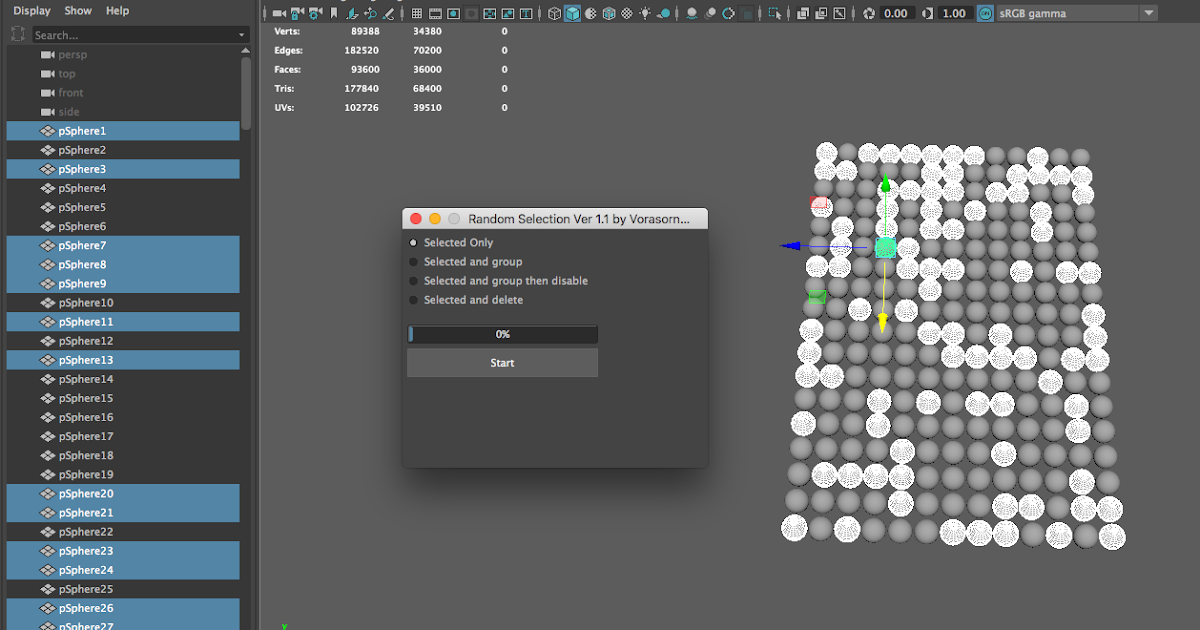 Autodesk Maya Programming: Random Selection (MelScript)