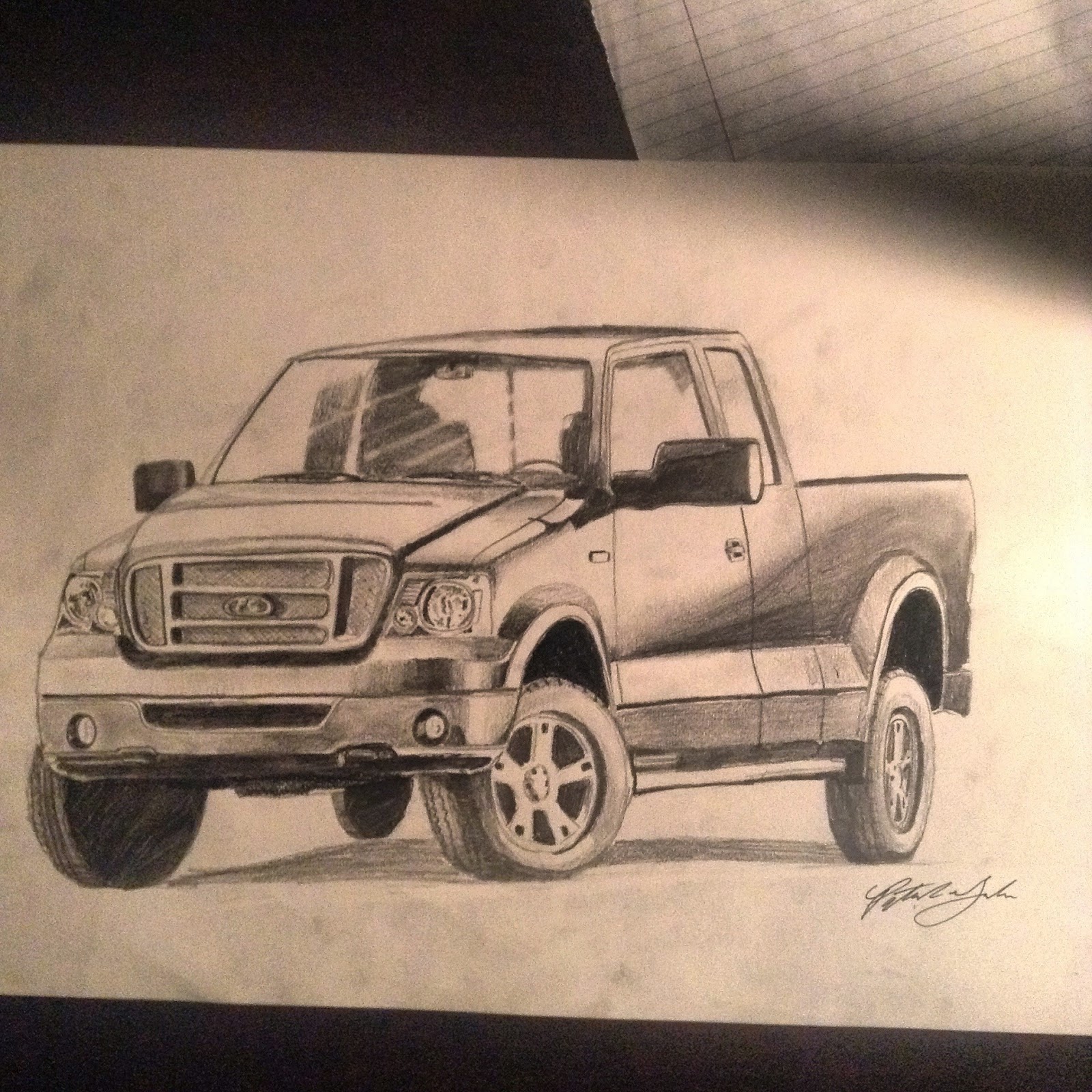 The PG Car Blog: How to draw a Ford F-150, Step-by-Step!