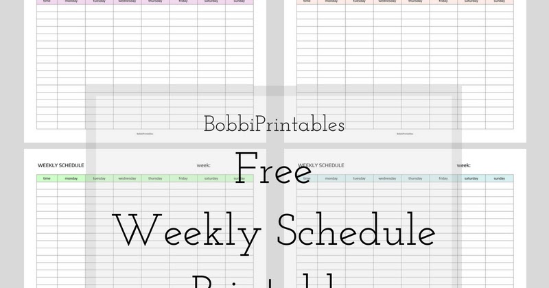 Simple Weekly Schedule Printable