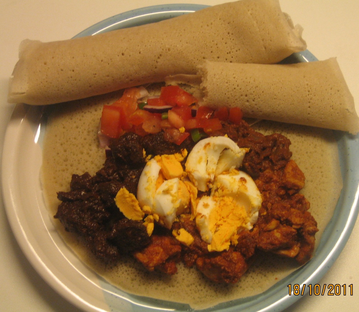 North Pole: Injera, doro wot, tibs wot, yenqulal wot