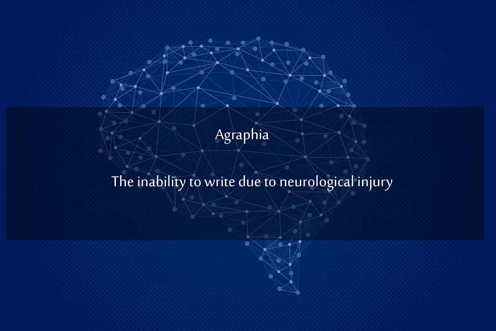 Totally Brainsome: Agraphia