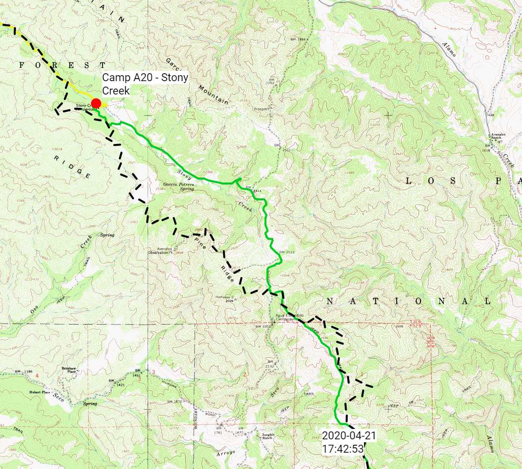 Section Hiking The Condor Trail: Cuesta Pass on the 101 to Adobe TH on ...