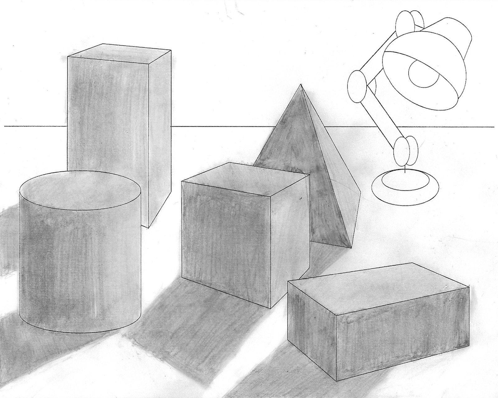 Geometry and Arts: 2018-19. P6. Core and cast shadows