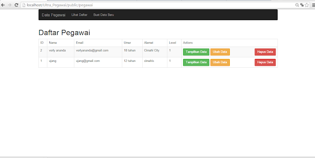 Source Code CRUD Data Pegawai Laravel 5.1 - Verly Share