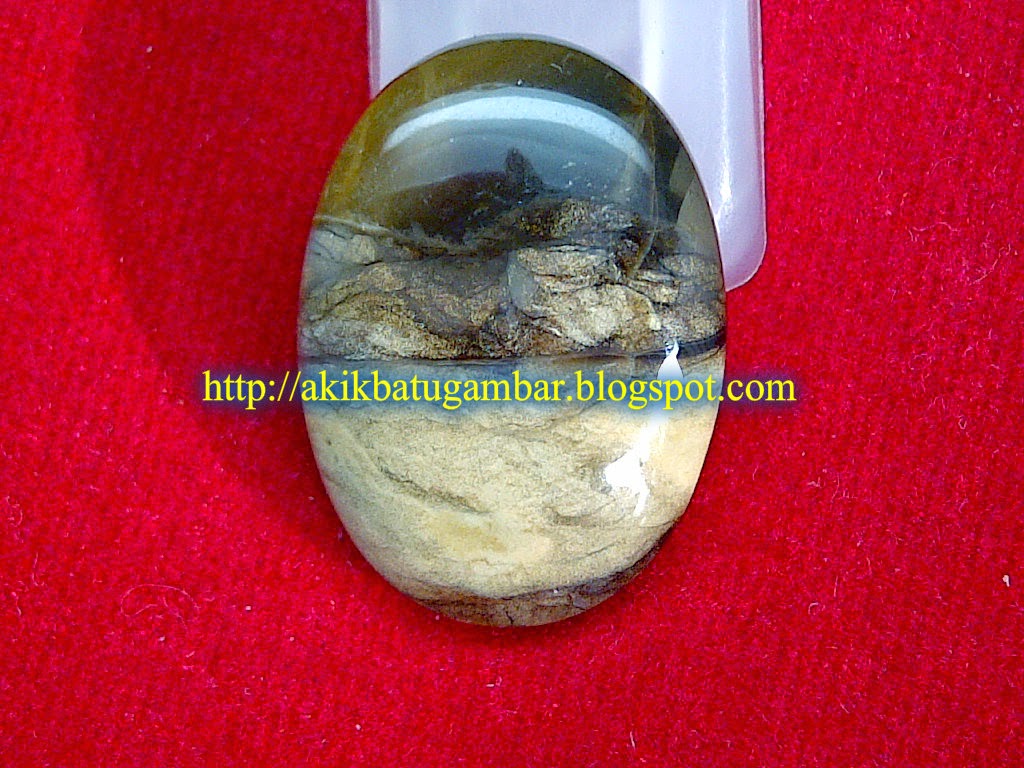 Batu Akik Gambar: AKIK BATU GAMBAR TEBING DANAU