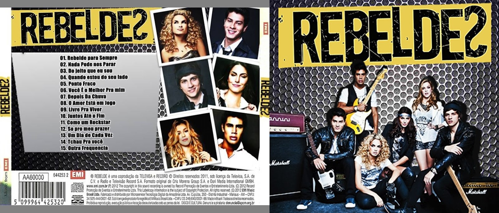 Rebeldes Download: CAPA DO CD REBELDE
