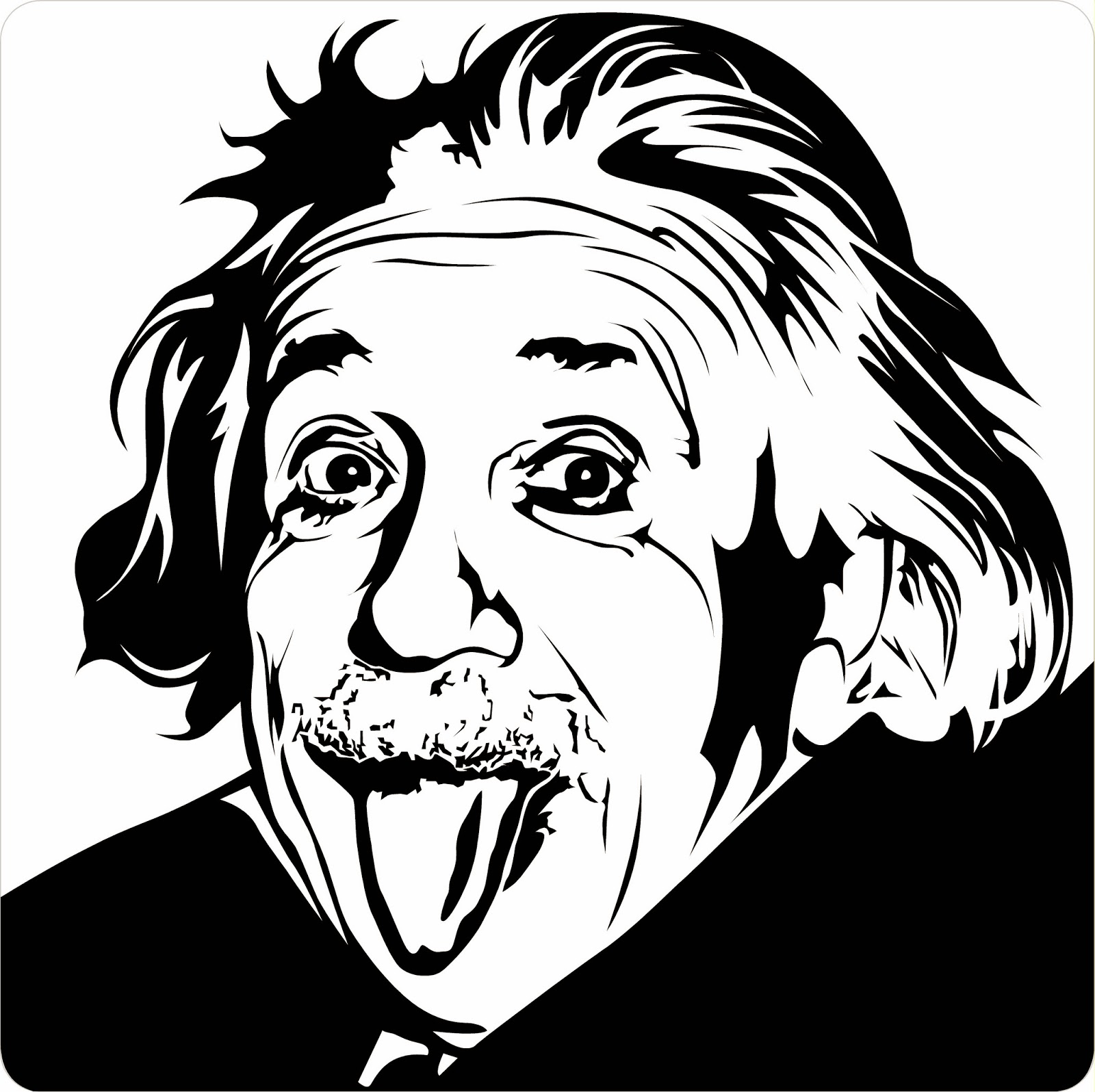 Albert Einstein Stencil