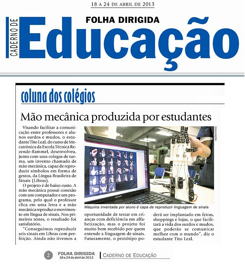 Blog da MercadoCom: Escola Técnica Rezende-Rammel na Folha Dirigida