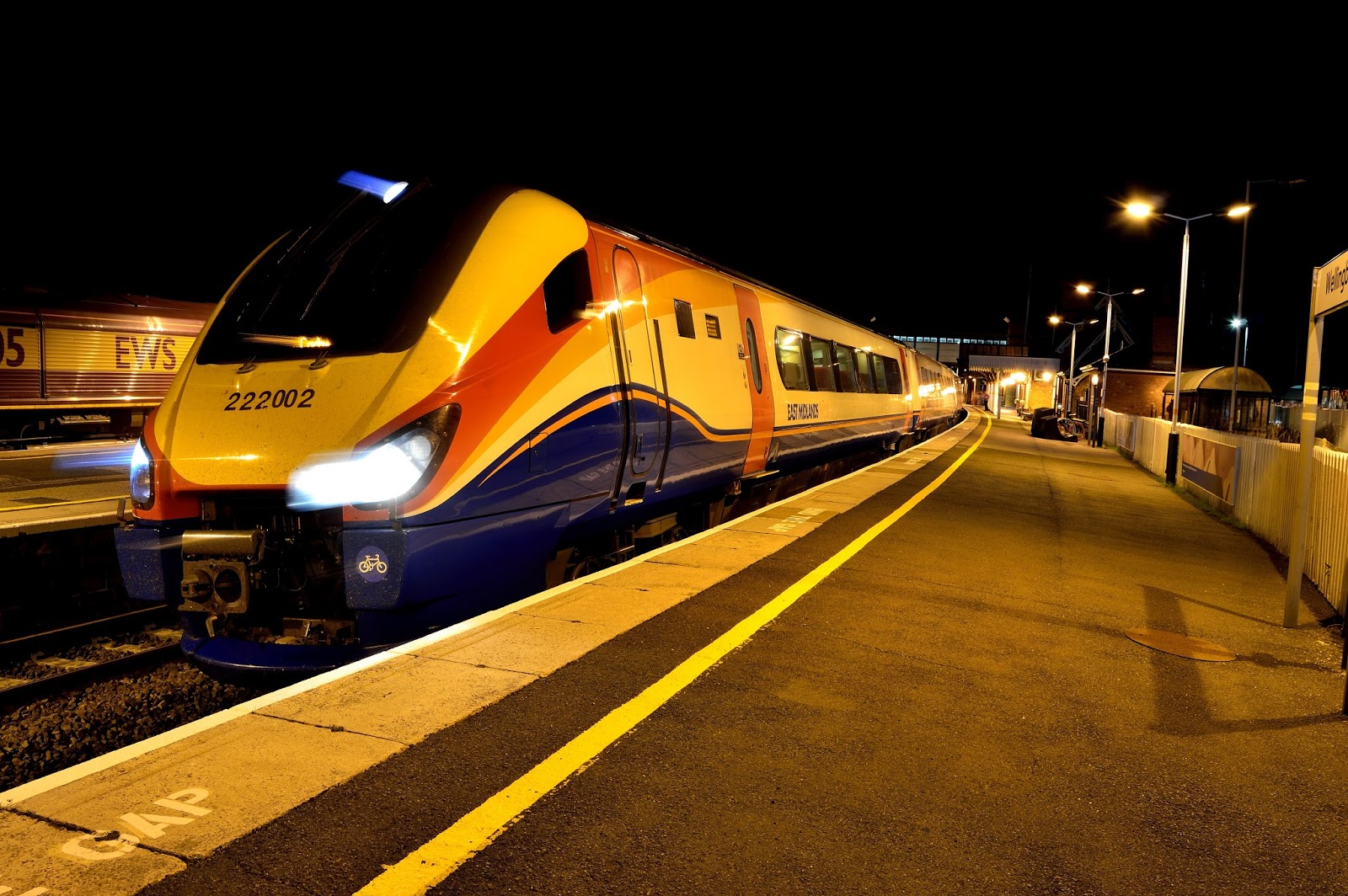 'Along These Tracks' Train Photos Site : Night Photo DMU Class 222002 ...