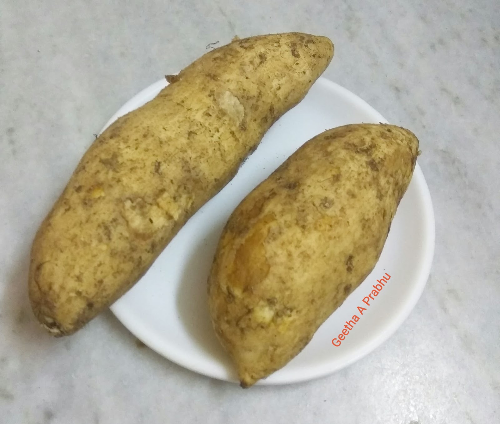 Cooking With Geetha: Konkani Style Sweet Potato Stir Fry / Kananga Upkari.