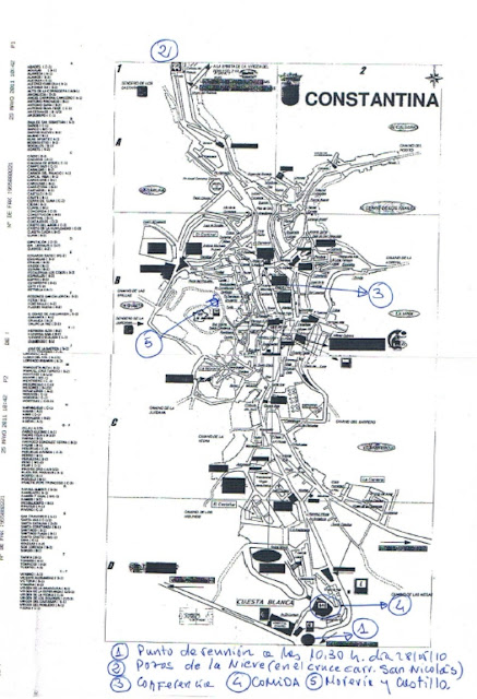 Mapa de la visita a Constantina