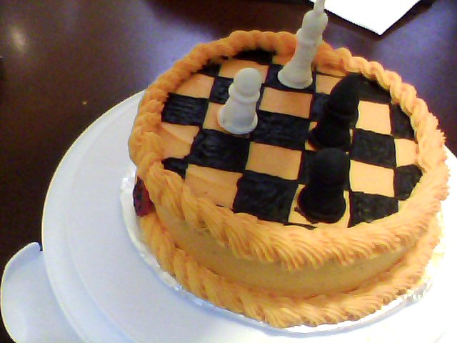 Let Them Eat Cake!: Chess Board Cake with Fondant Chess Pieces