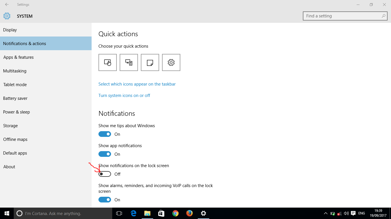 Five privacy setting in Windows 10