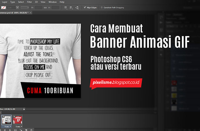 Membuat Banner iklan animasi di Photoshop - PIXELISME