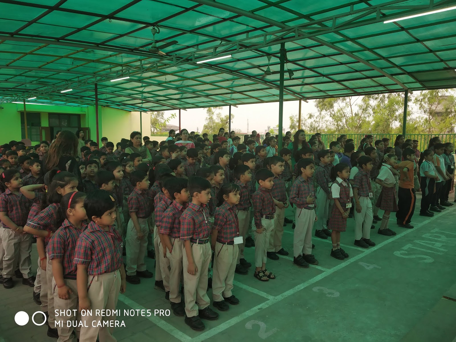 Conduction of morning assembly by class 7 A