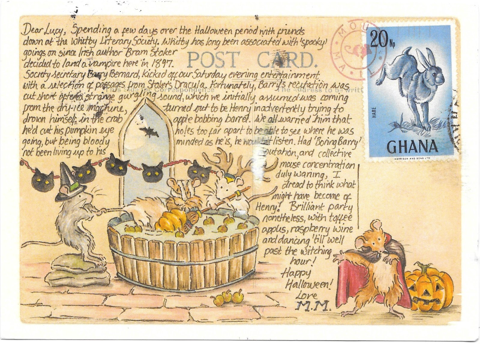 envelope 100: Happy Halloween from Maurice Mouse