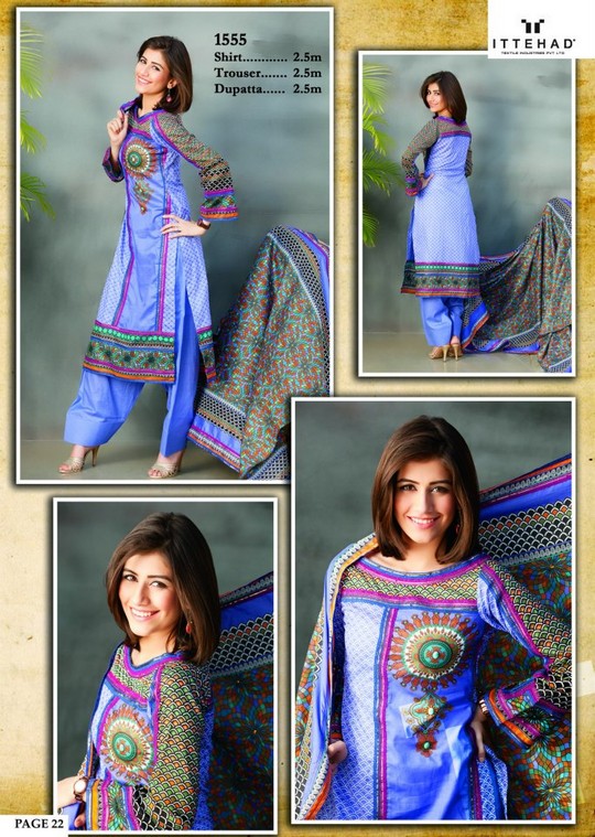 Formal Wear | Ittehad Textiles Crystal Lawn Collection 2013 | Beautiful ...