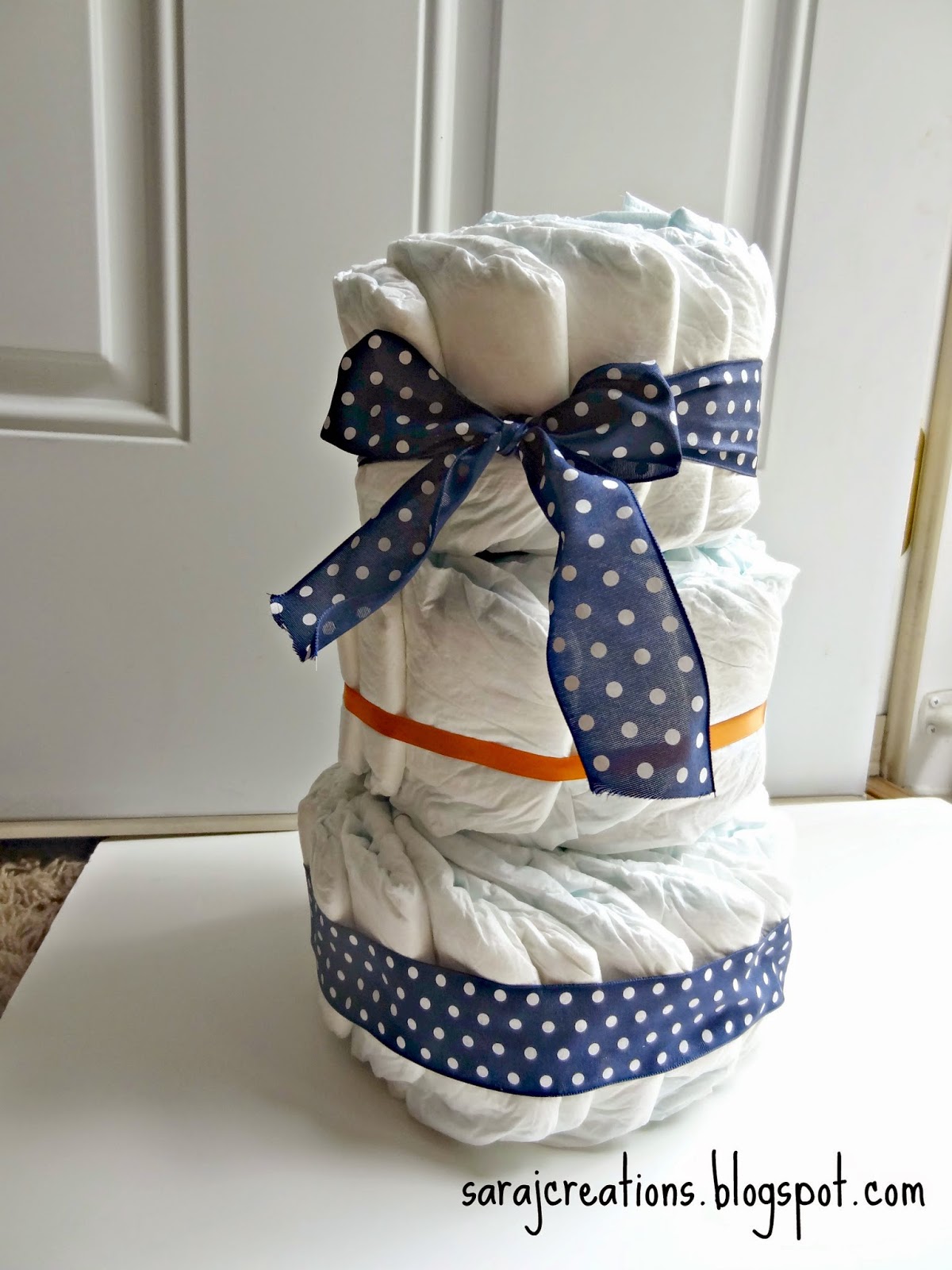 An Easy Diaper Cake in Under 20 Minutes | Sara J Creations