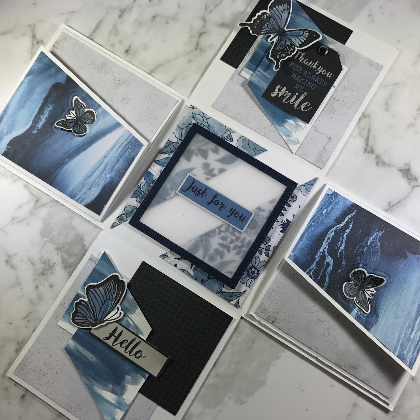 'Without you I am blue' - explosion box