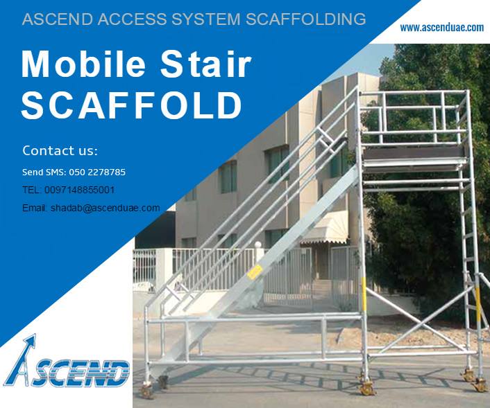 Welcome to Ascend Access System Scaffolding L.L.C: Mobile Stair Scaffold