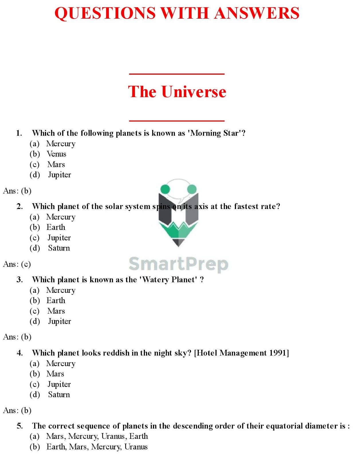 Basic world geography questions