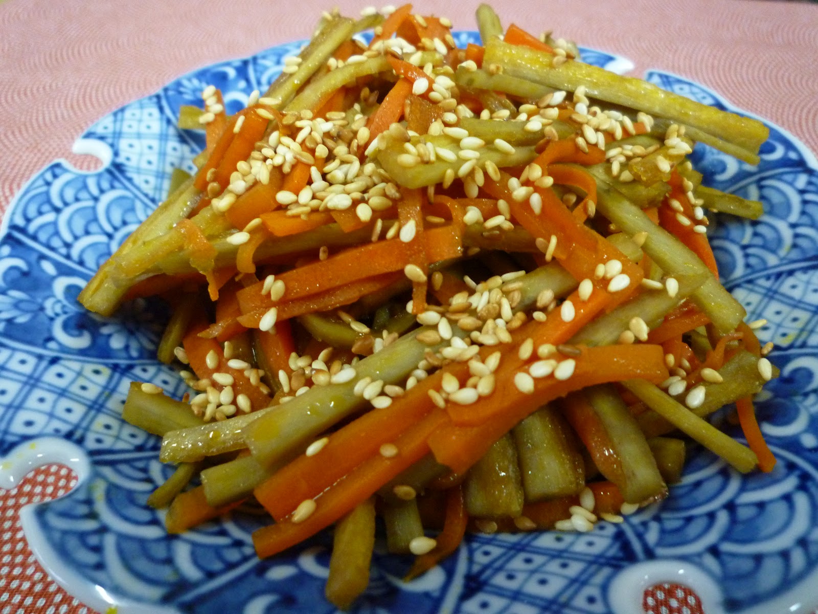 Fresh and simple cooking: Stir fried Burdock Root and Carrot 和風牛蒡紅蘿蔔絲