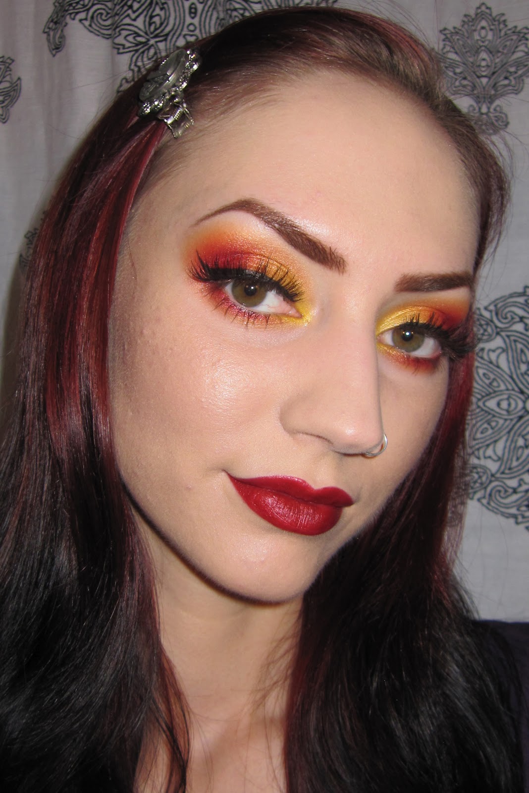 Glitter is my Crack: Fiery Sunset Eye Makeup Look + Picture Tutorial