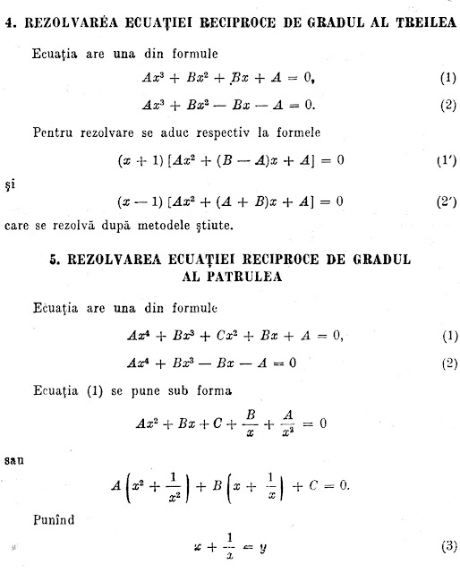 tabele matematice uzuale online: Algebră, rezolvarea ecuaţiei de gradul ...