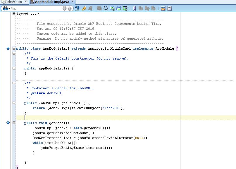 Accessing EOImpl methods from VOImpl